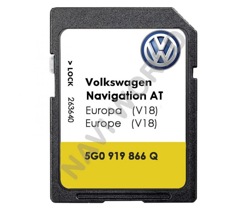 Volkswagen 5G0919866Q Sat Nav SD-kortti Discover Media AT MIB1