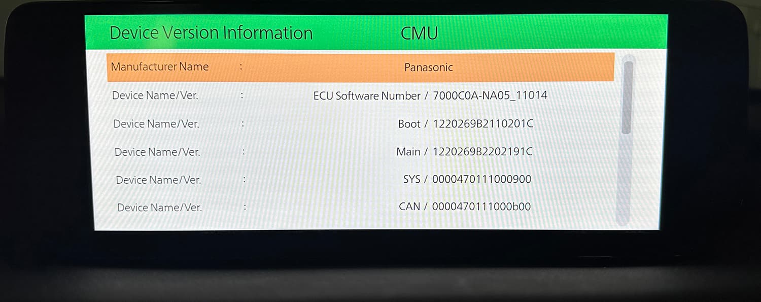 How to check your CMU model ID? Mazda Connect 2 - Navi World