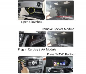 Mercedes Becker Modul Kabellos CarPlay / Android Auto NTG 4.5